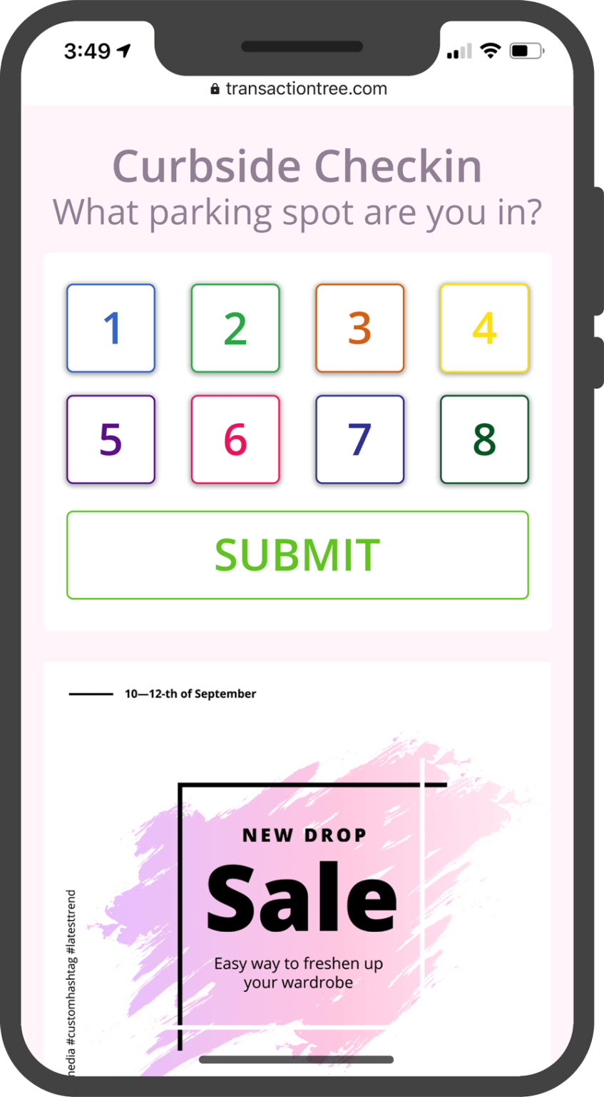 CURBSIDE CHECK-IN - TransactionTree